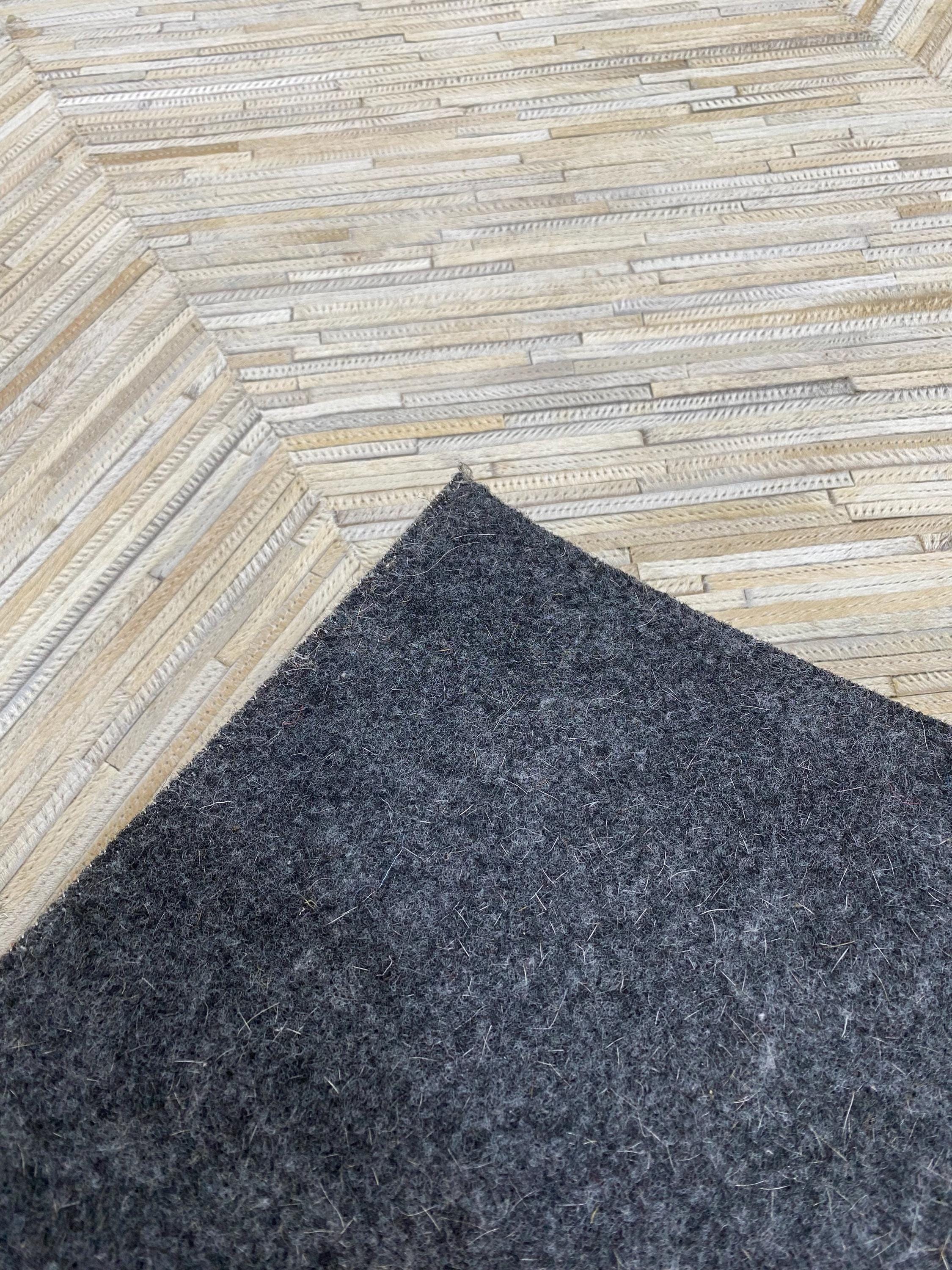 Neutral Chevron Cowhide Rug, Patchwork Leather Area Rug, Scandinavian ...