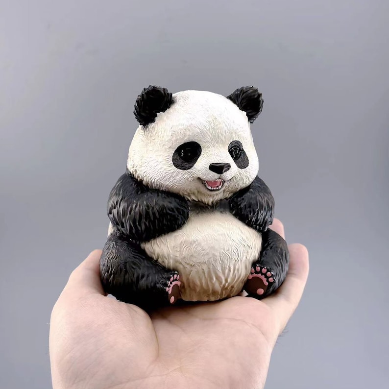 Resin Panda Animal Miniatures Statue for Home Decor - Etsy