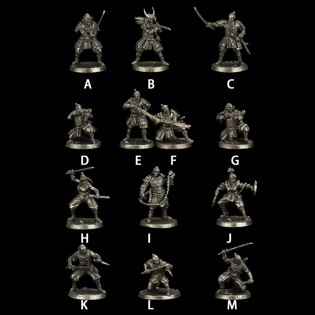 Japanese Shogunate Period Samurai and Ninja Bushido Board Game Pieces ...