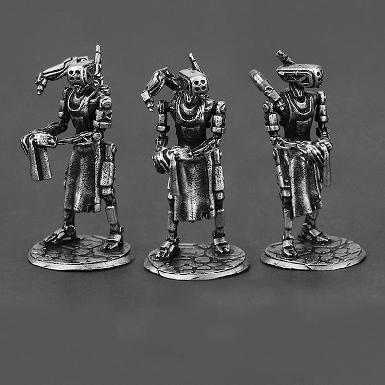 Cupronickel Cyberpunk Figurines, Miniature Wargame Model (12pcs) - Etsy