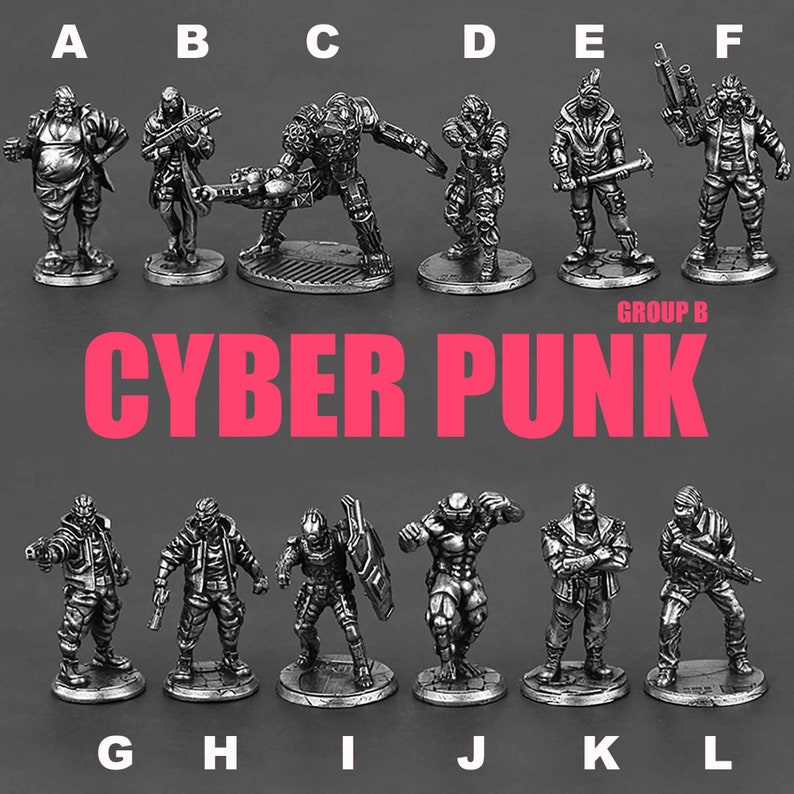 Cyberpunk Figurines | Character Model | Board Game Pieces | Metal ...