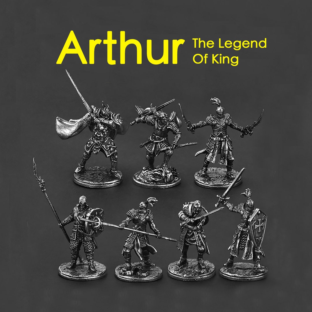 King Arthur | Legendary Knight | Boardgames Pieces | Miniature Figurine ...