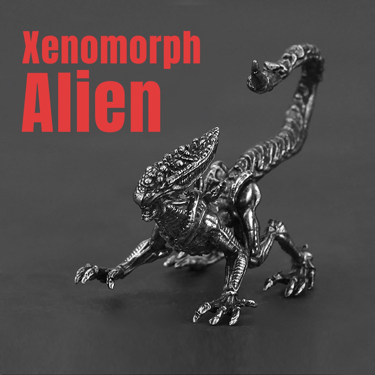 Cupronickel Alien Xenomorph Miniature | Wargames Figurine (4pcs) - Etsy