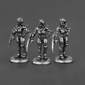 Cupronickel Cyberpunk Figurines, Miniature Wargame Model (12pcs) - Etsy