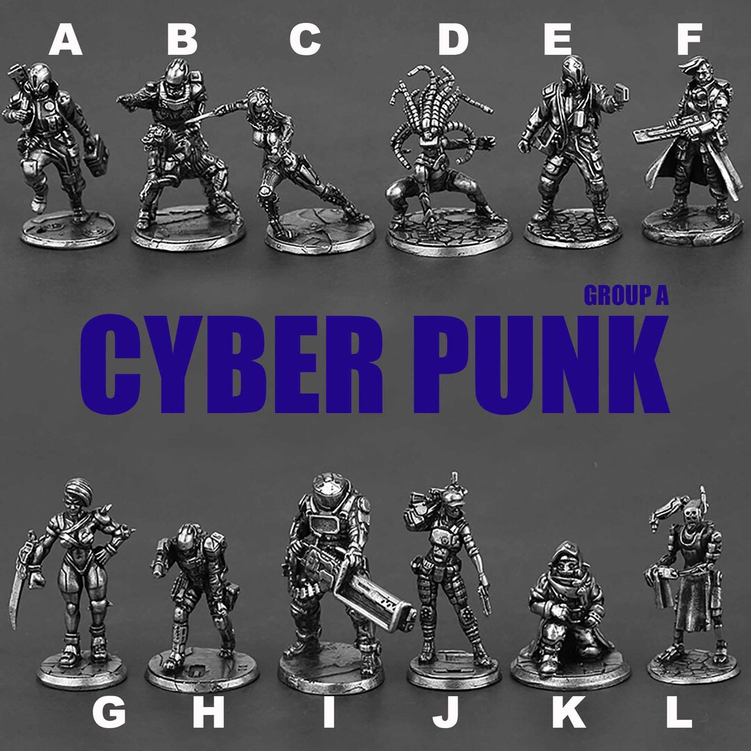 Cyberpunk Figurines, Game Character Model, Board Game Pieces, Miniature ...