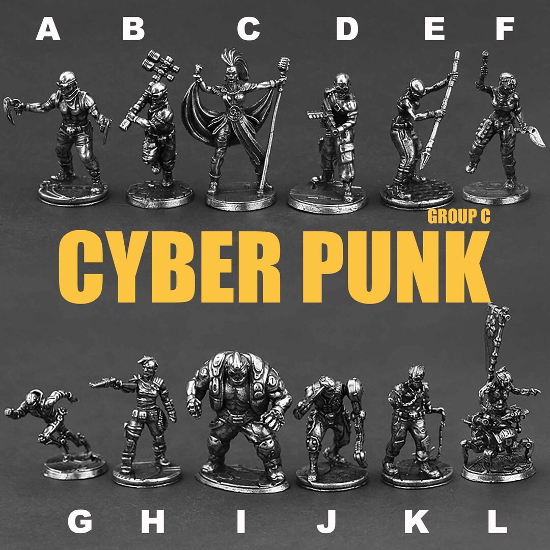 Cyberpunk Figurines, Game Character Model, Board Game Pieces, Metal ...