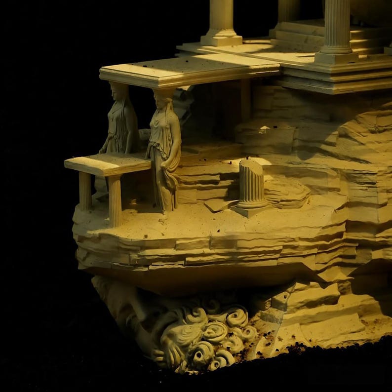 DIY Athena Temple Resin Model – Greek Aquarium Ornament, Diorama Kit - Etsy