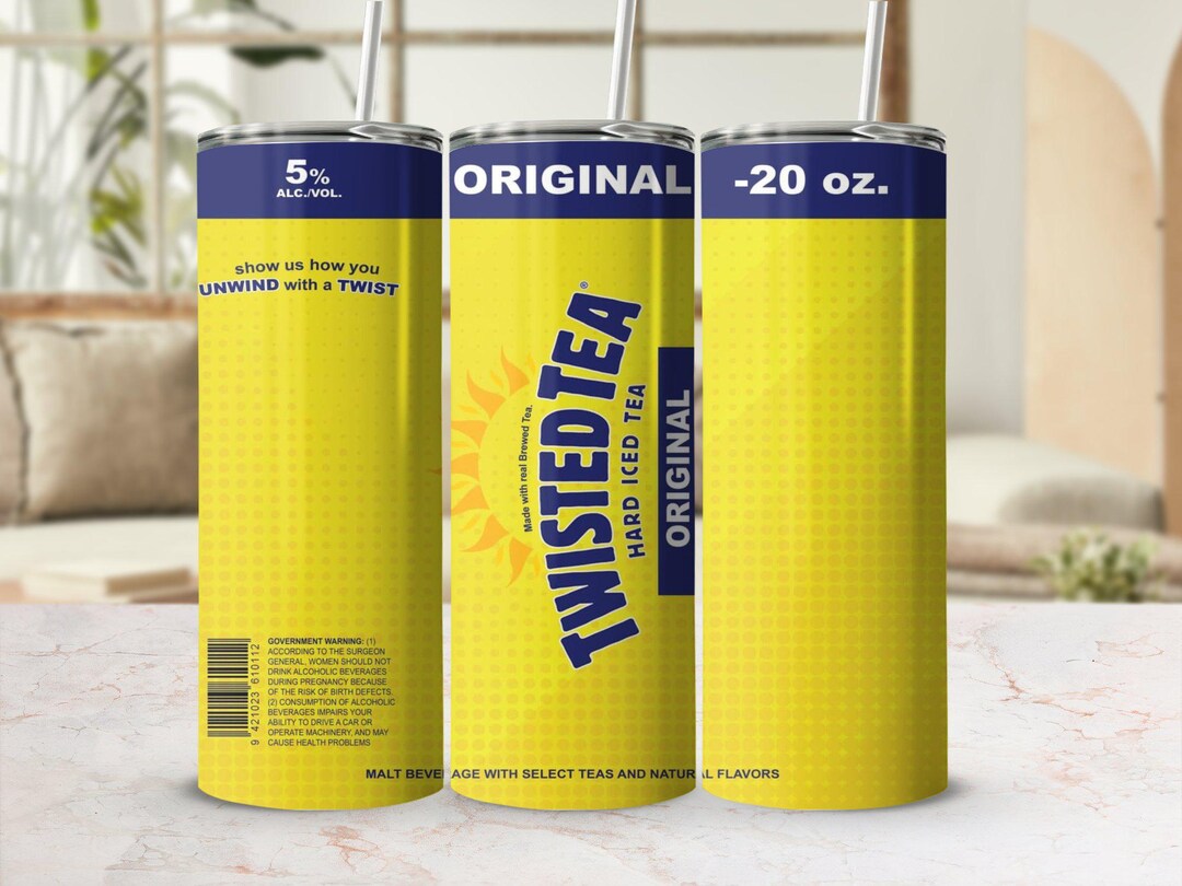Twisted Tea Hard Iced Tea Label Sticker Custom Tumbler Wrap Funny ...