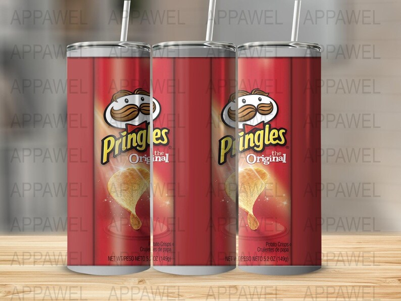 Pringles the Original Digital Tumbler Design, Funny Tumbler Wrap, Snack ...