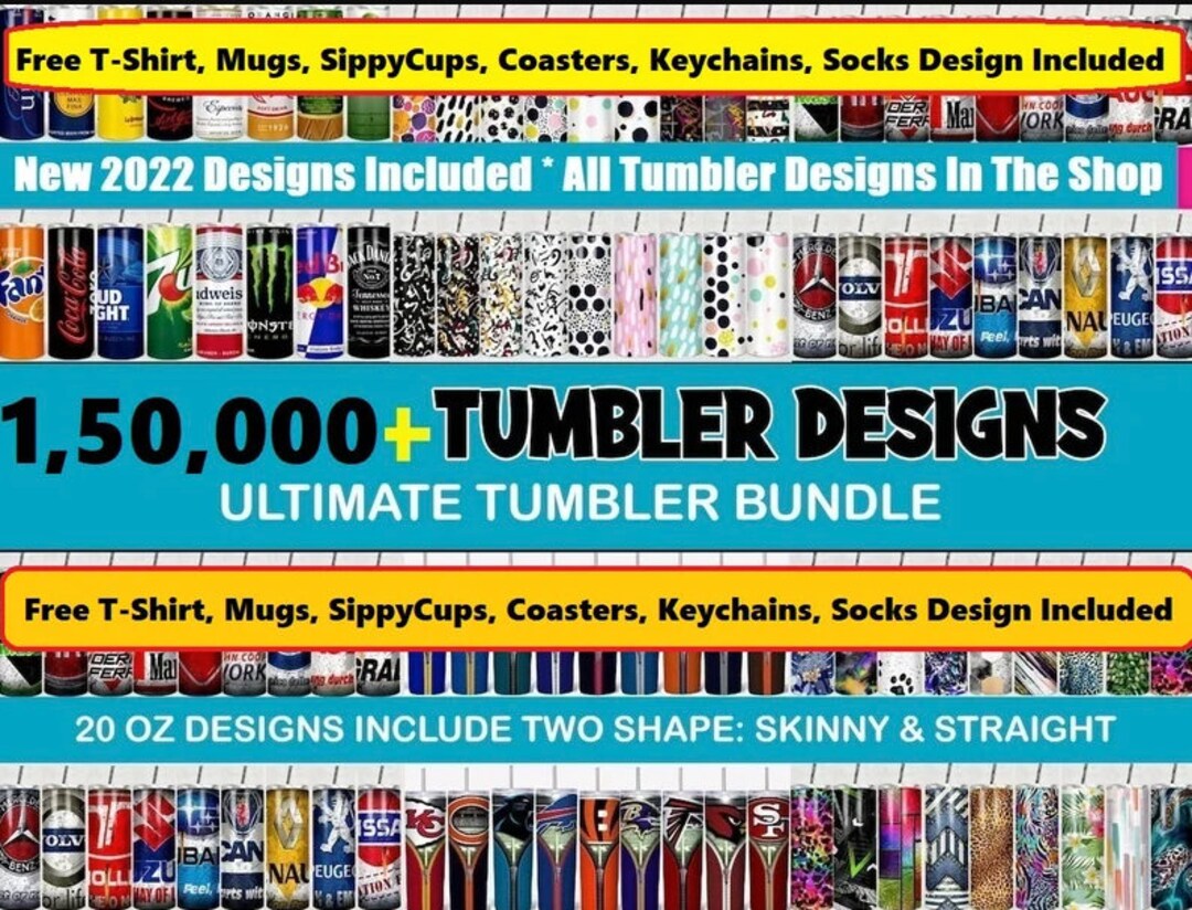 1,50,000 Tumbler Designs Patterns All Tumbler Bundle in the Shop, 2022 ...