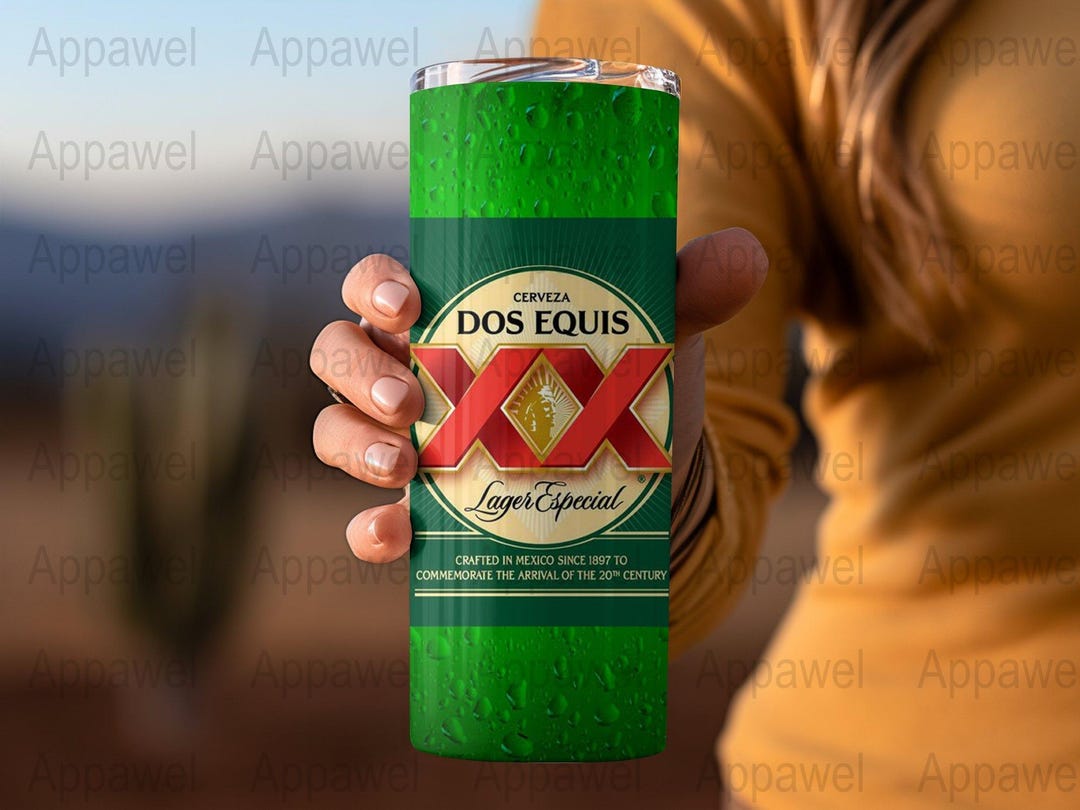 Cerveza Dos Equis Lager Especial Tumbler Design Retro Beer Label ...