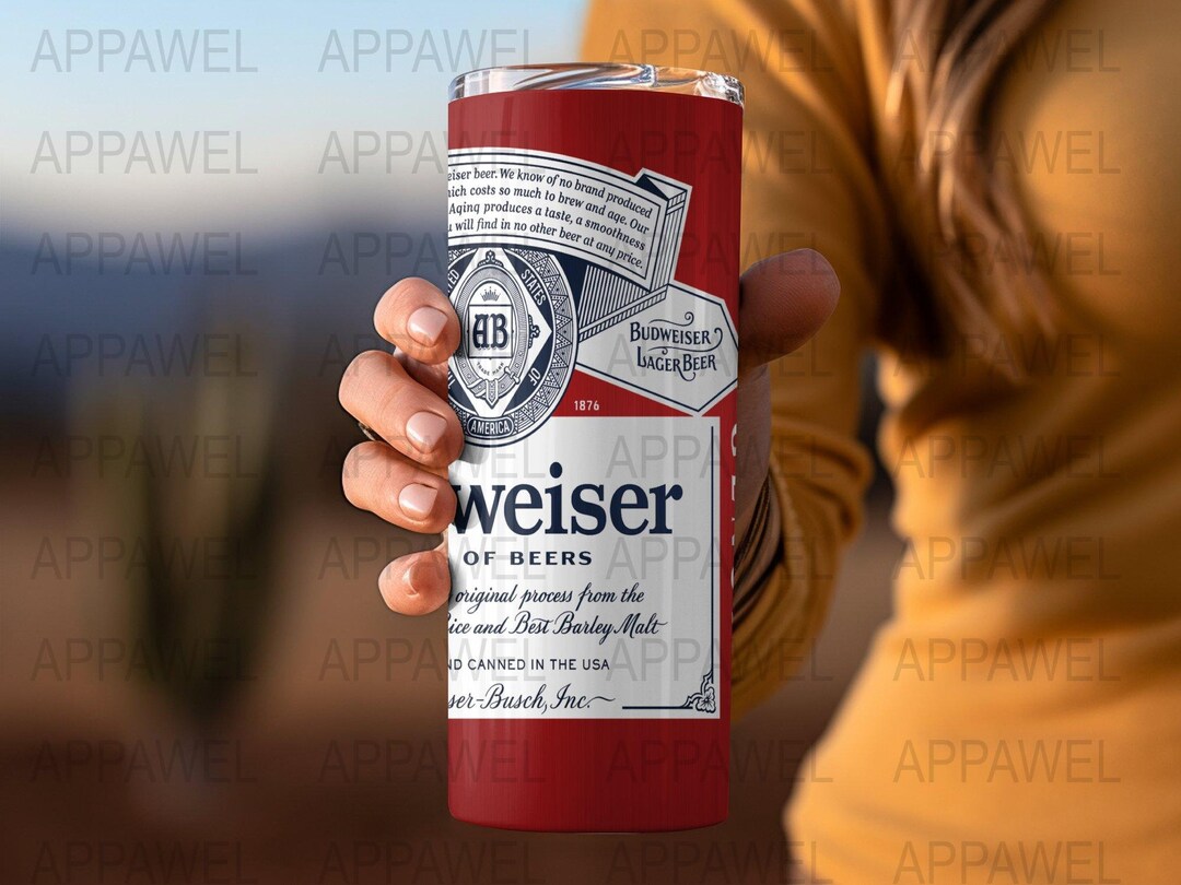 Budweiser Tumbler Wrap, Classic Beer Label Design, Vintage Budweiser ...