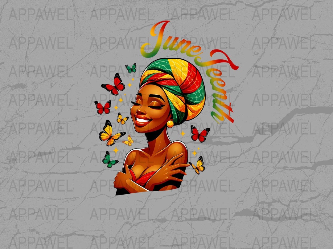 Juneteenth Celebration Digital Art Print, Afrocentric Woman With ...