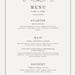 Classic Wedding Menu Template - Simple/ Elegant Starter, Main, Dessert ...