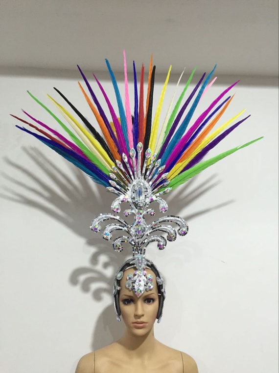 Feather Headdress Feather Headpiece Samba Headdresscosplay | Etsy