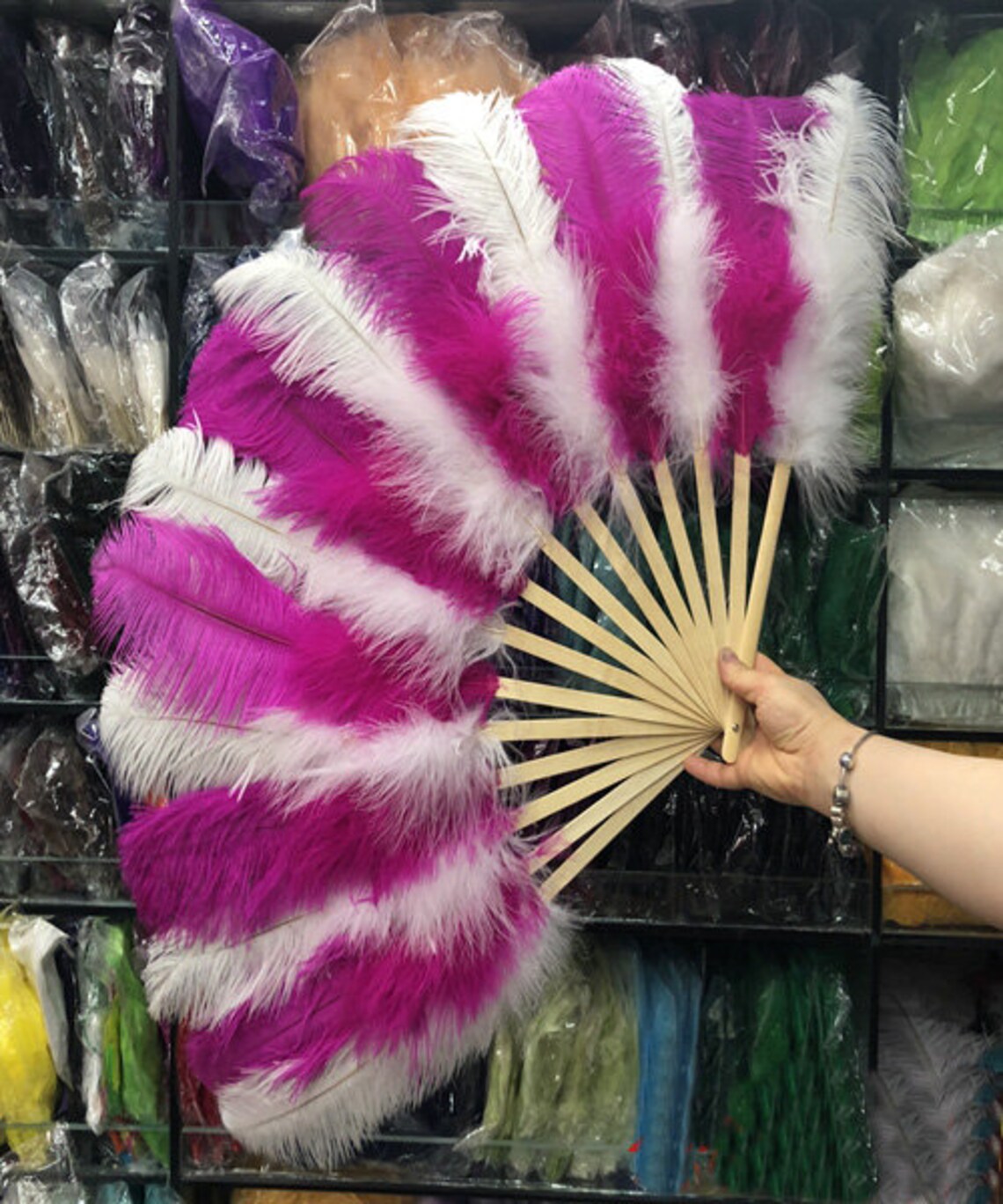 Feather Fan One Pair Fans Dance Costume Set - Etsy