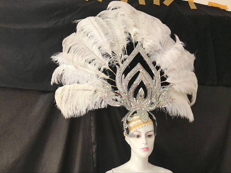 Feather Headdress Feather Headpiece With Shoulderpieces - Etsy