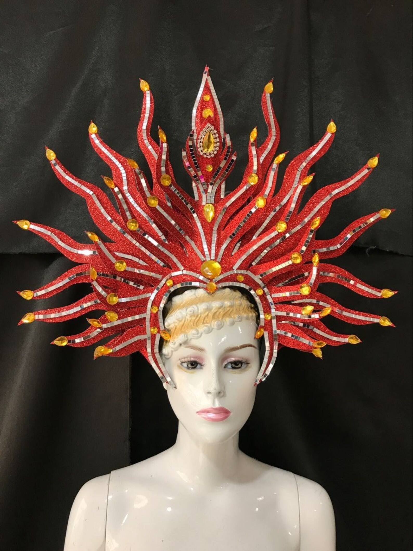 Samba Headdresscosplay Dance Costume Setshowgirl Dance - Etsy Sweden