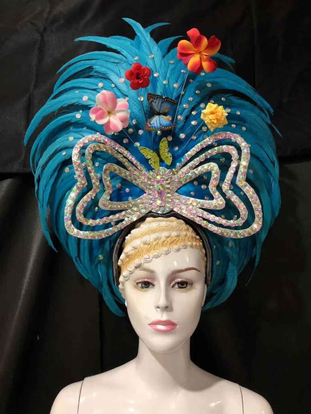 Feather Headdress Feather Headpiece Samba Headdresscosplay - Etsy