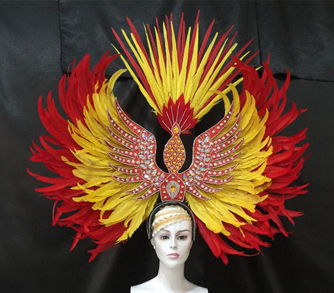 Feather Headdress, Feather Headpiece, Samba Headdress,cosplay, Dance ...