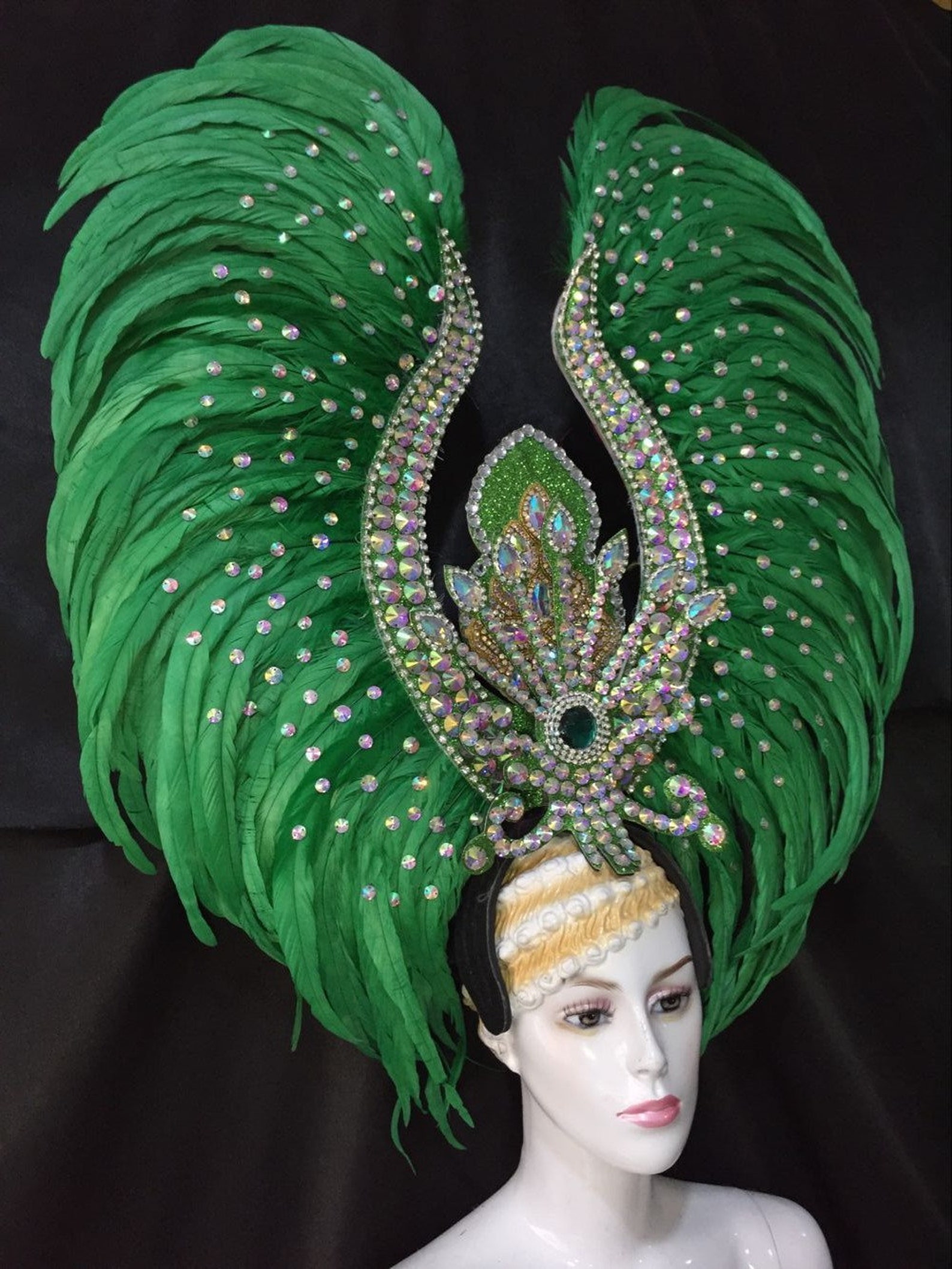 Showgirl Dance Headdressfeather Headdress Feather Headpiece - Etsy