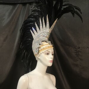 Feather Headdress Feather Headpiece Samba Headdresscosplay - Etsy