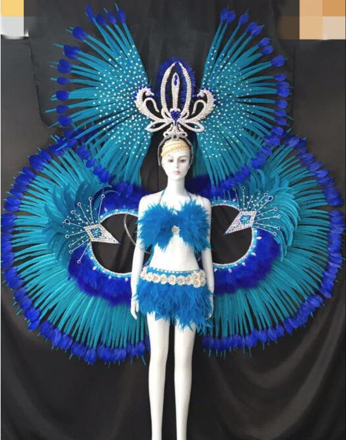 Feather Headdress, Feather Headpiece With Backpack and Samba Dance ...