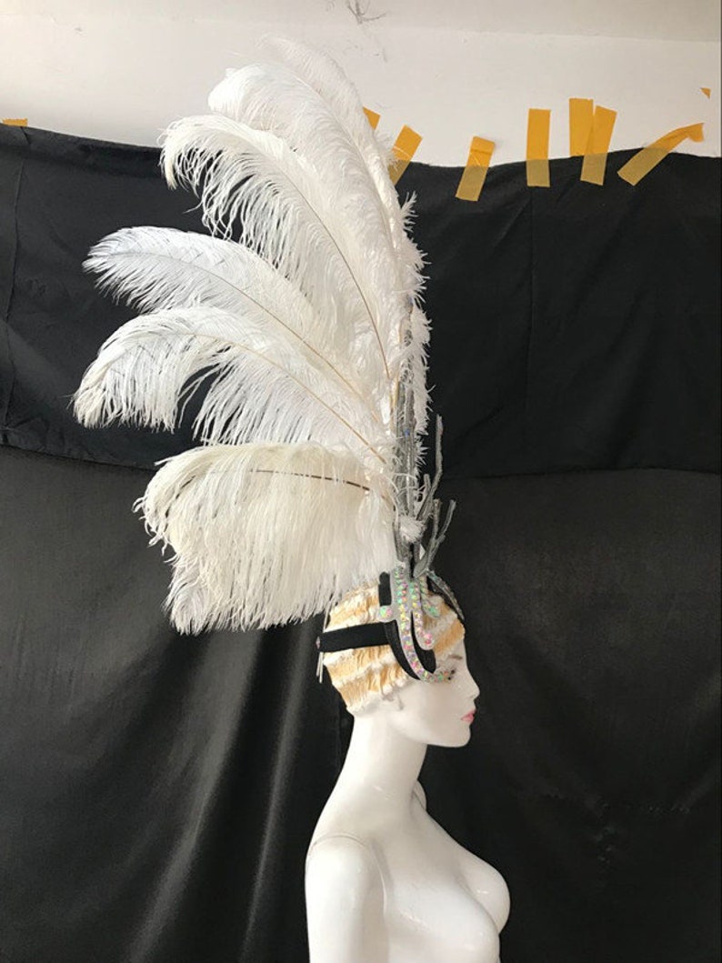 Feather Headdress Feather Headpiece With Shoulderpieces - Etsy