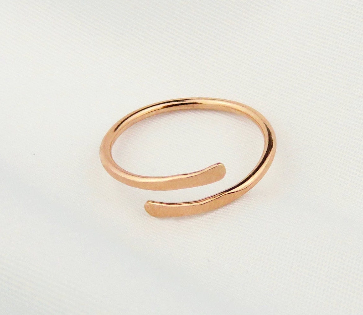 Rose Gold Ring Wrap Ring Rose Gold Wrap Ring Adjustable - Etsy