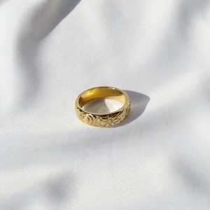 Thick Gold Ring, Gold Ring, 14k Gold Filled Ring, Gold Stack Ring ...