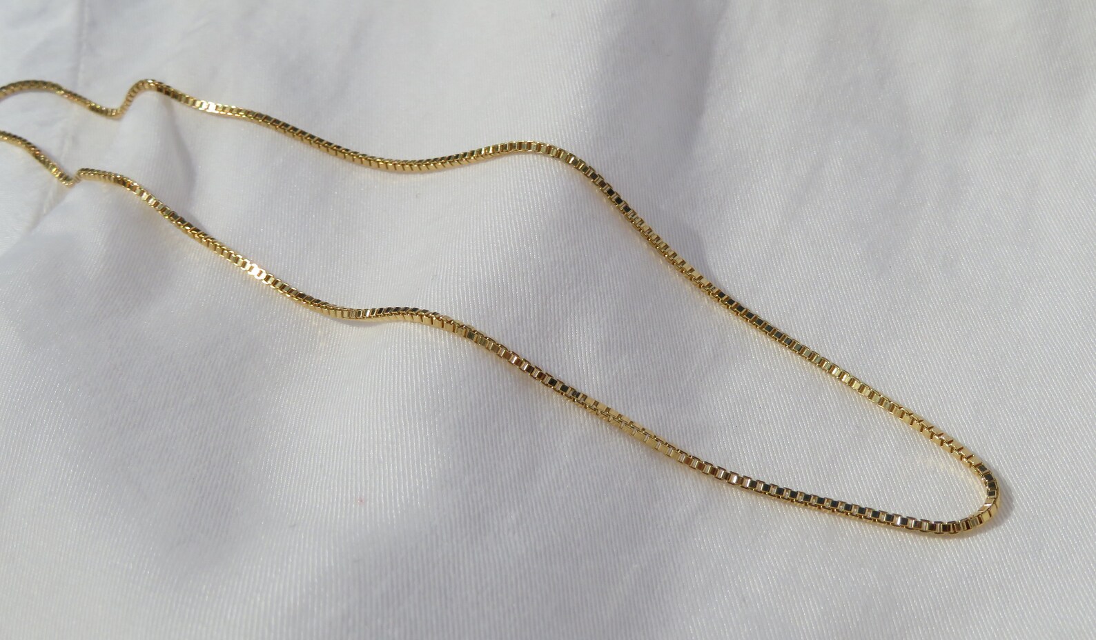 Gold Box Chain Gold Box Necklace Gold Necklace 14k Gold - Etsy