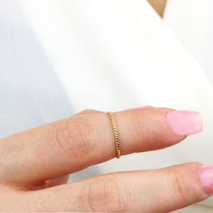 Thin Gold Ring, Gold Filled Ring, Simple Gold Ring, Thin Ring ...
