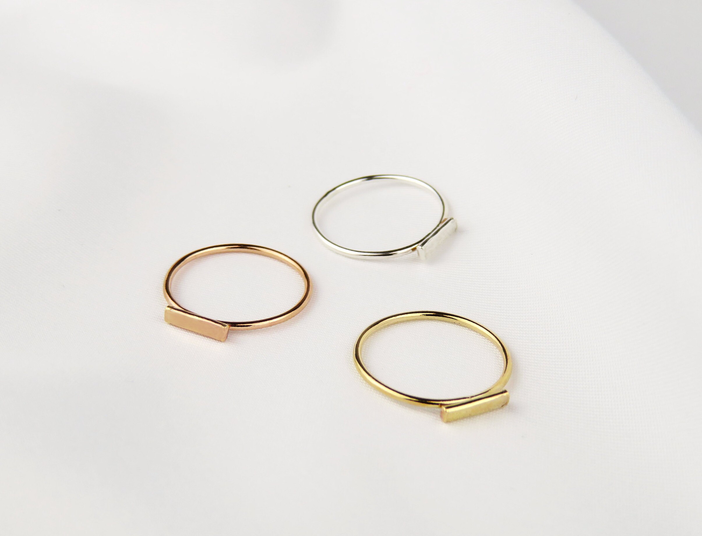 Gold Ring Gold Bar Ring 14k Gold Filled Ring Bar Ring - Etsy