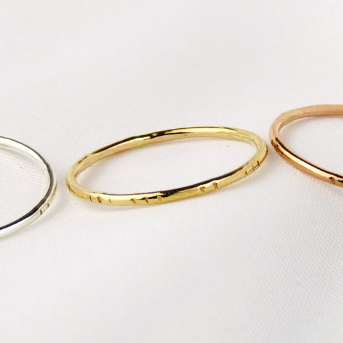 Thin Ring Thin Rose Gold Ring Stacking Ring Simple Gold - Etsy