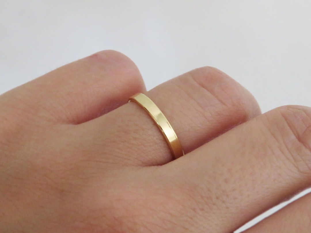 Thick Gold Ring, Gold Ring, 14k Gold Filled Ring, Gold Stack Ring ...