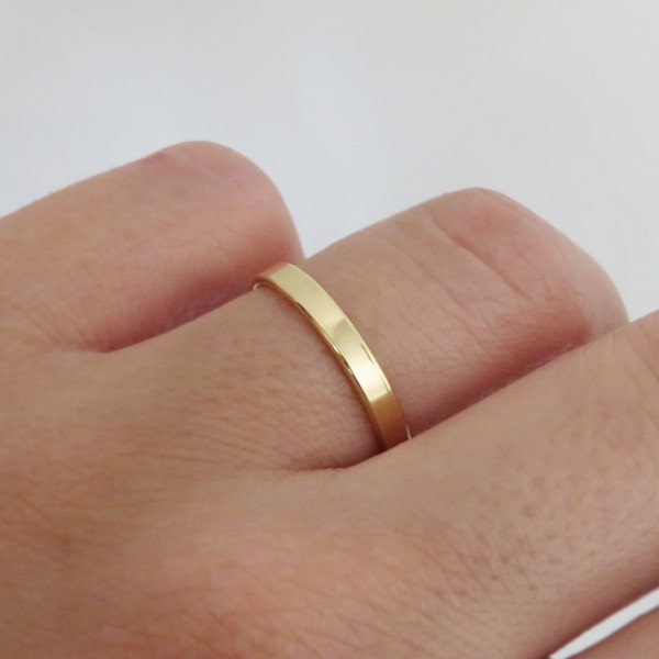 Simple Gold Wedding Rings - Etsy