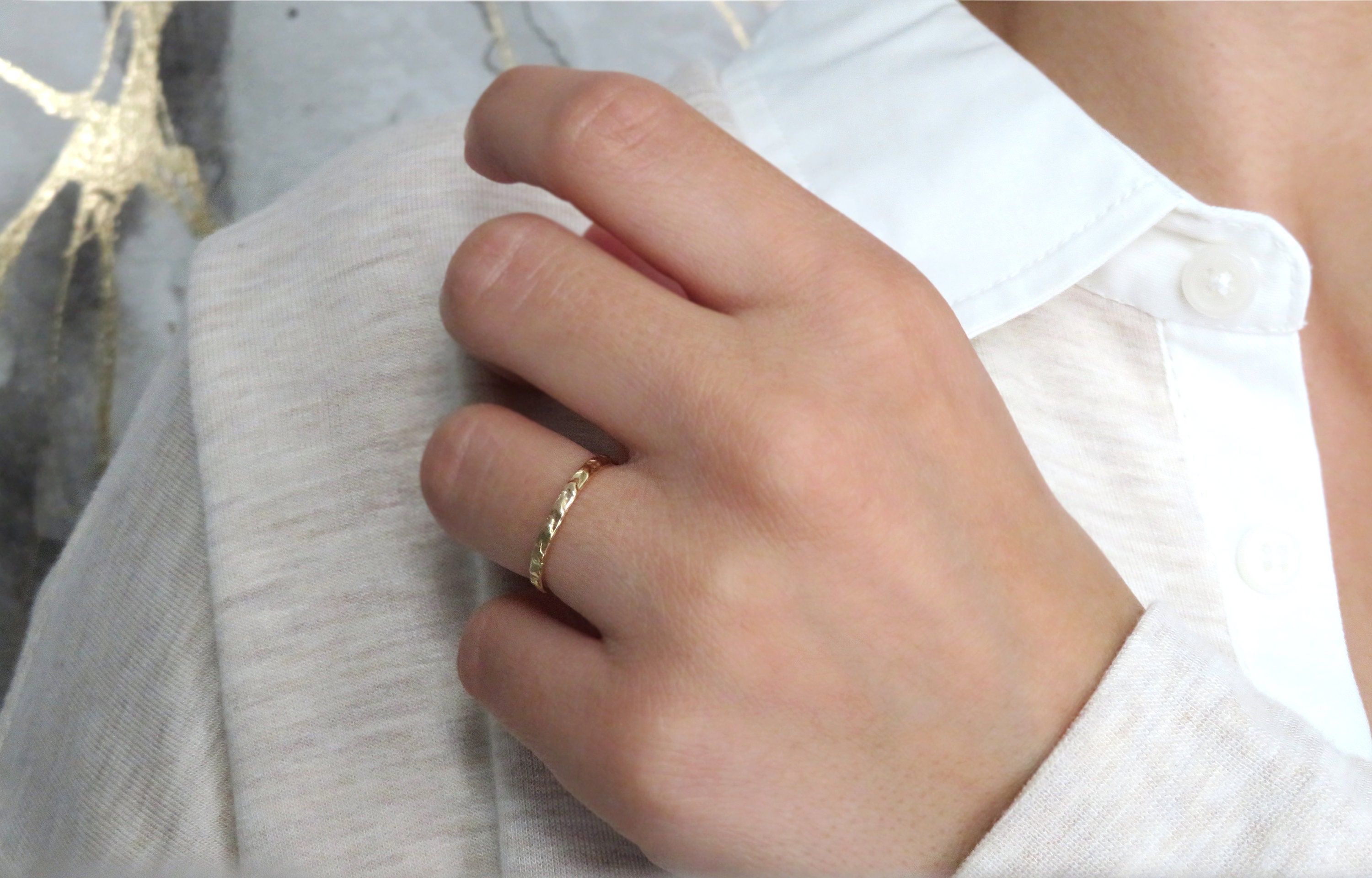 Thick Gold Ring Gold Ring 14k Gold Filled Ring Gold Stack | Etsy