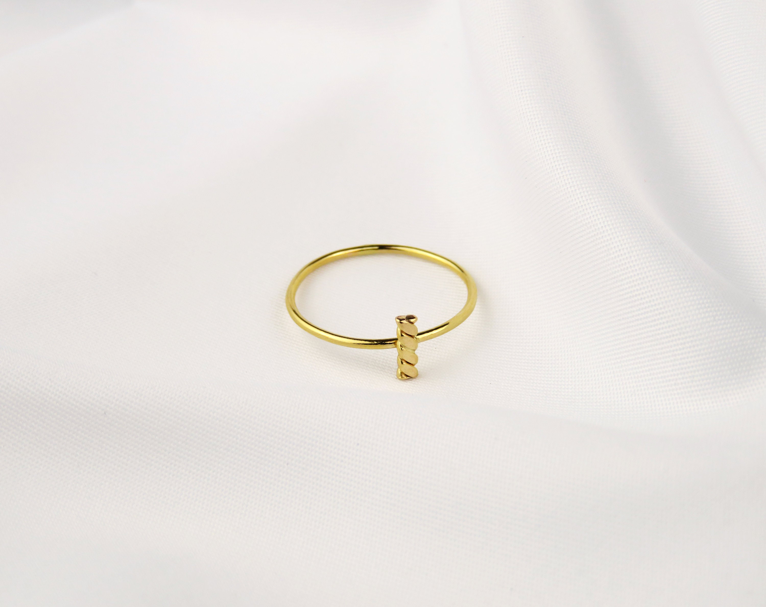 Bar Ring Gold Bar Ring Gold Ring Simple Gold Ring Delicate - Etsy