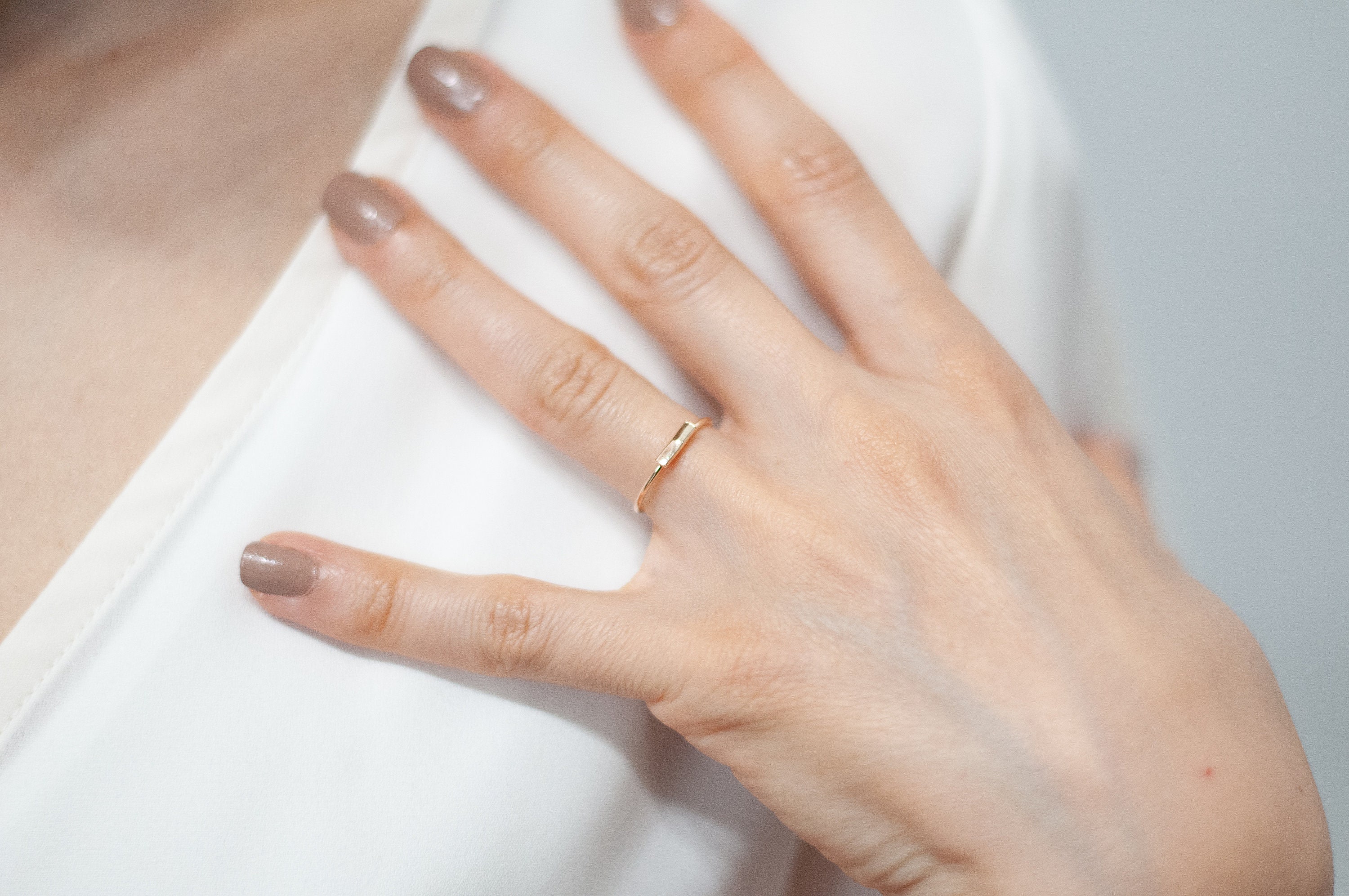 Gold Ring Gold Bar Ring 14k Gold Filled Ring Bar Ring - Etsy