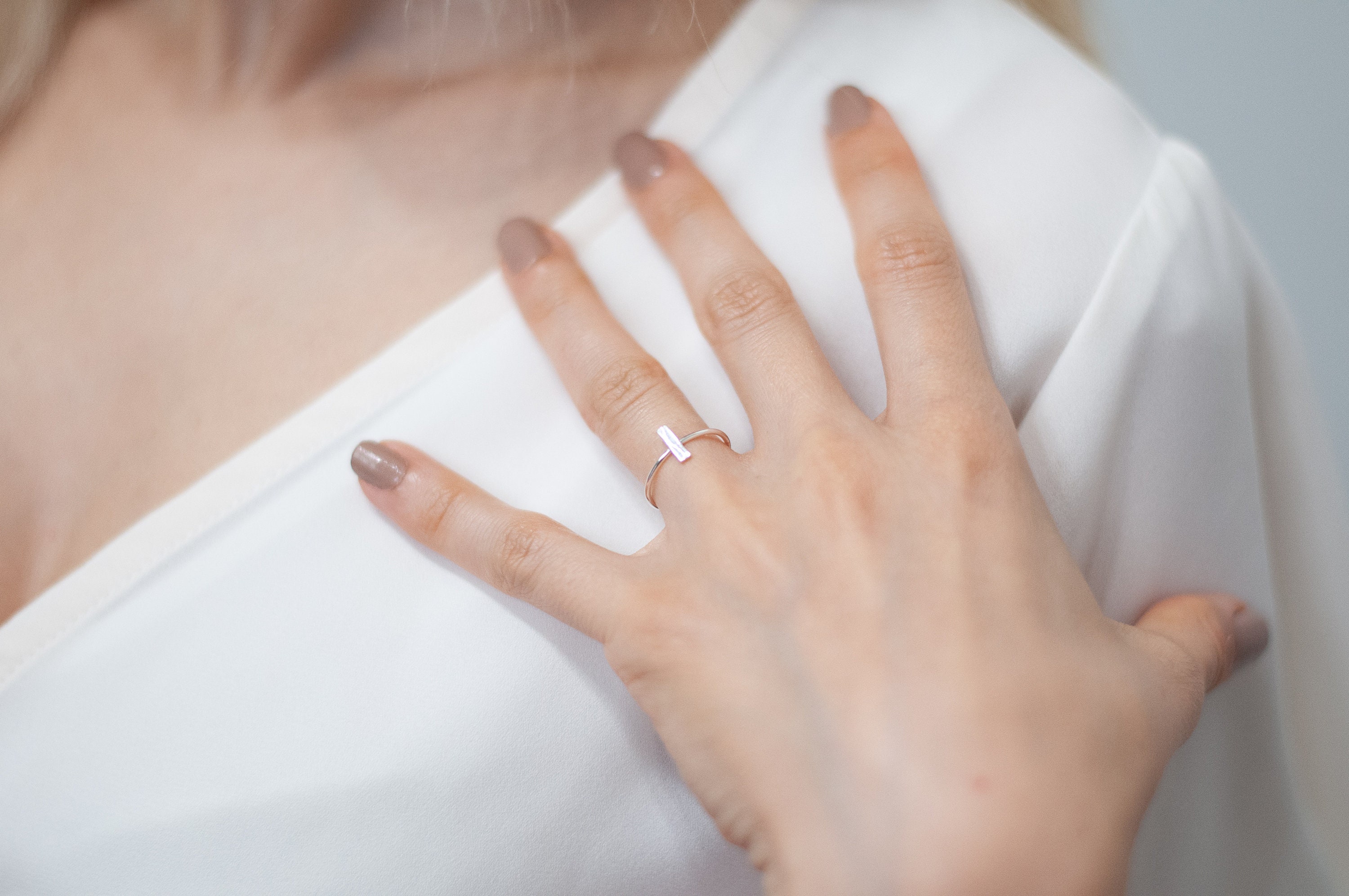 Bar Ring Vertical Bar Ring Simple Gold Ring 14k Gold Filled - Etsy