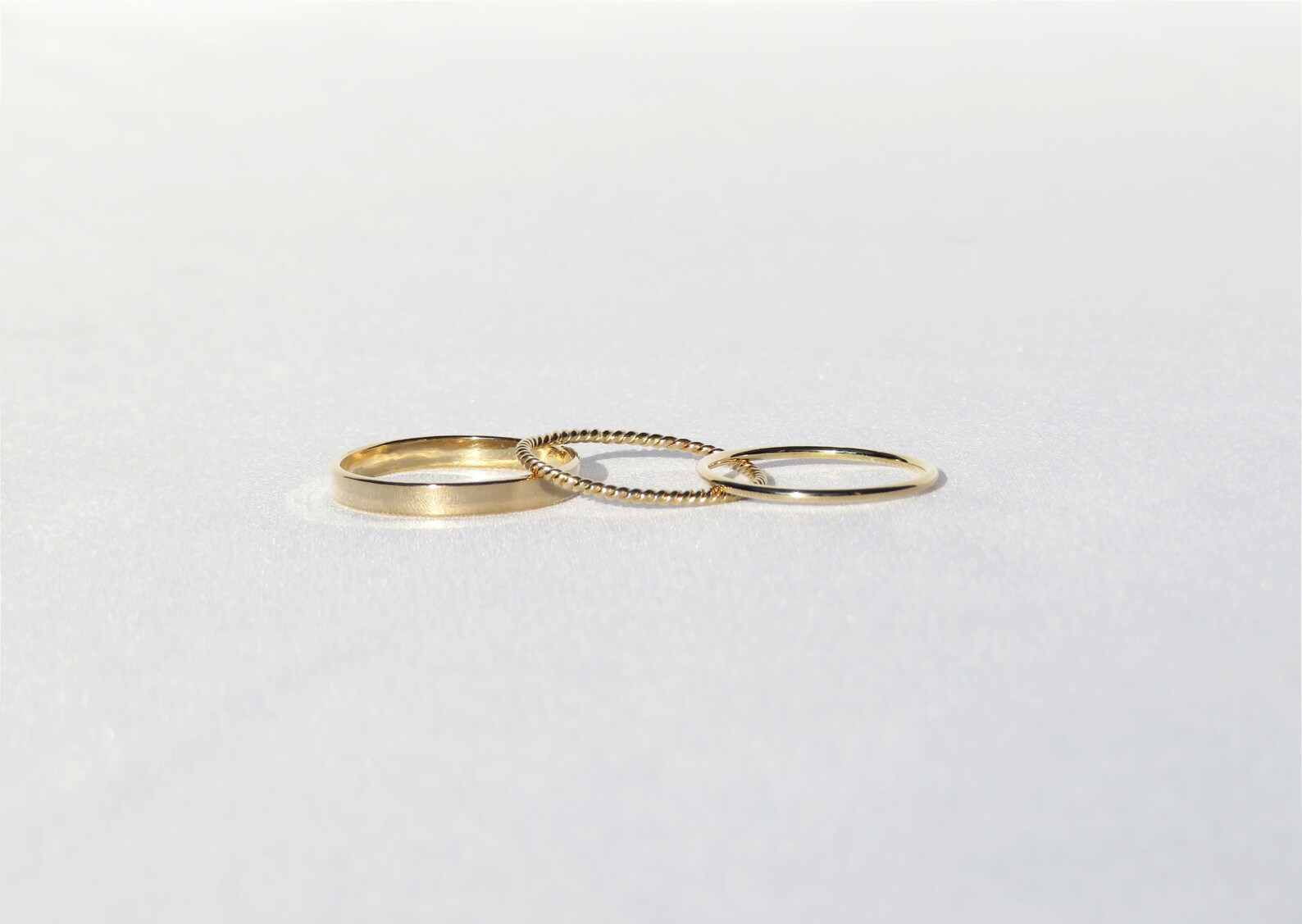 Set of Rings Thick Gold Ring Gold Ring 14k Gold Filled | Etsy