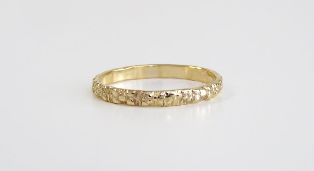 Gold Ring, 14k Gold Pattern Ring, Solid Gold Ring, Gold Stack Ring ...