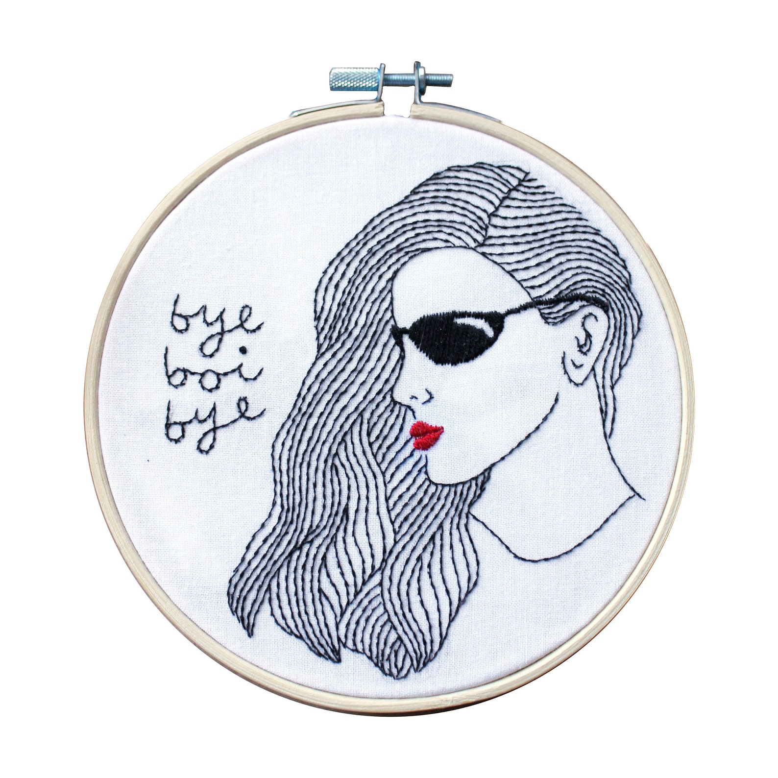 Hand Embroidery Hoop Art Bye Boi Bye - Etsy