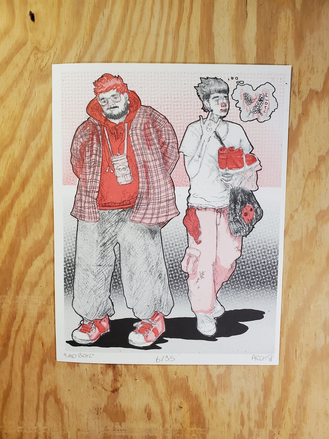Sad Boys - Punk Grunge Street Graffiti Risograph Print - Etsy