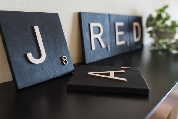 5.5 Large Scrabble Tiles Scrabble Tile Wall Art Letters - Etsy