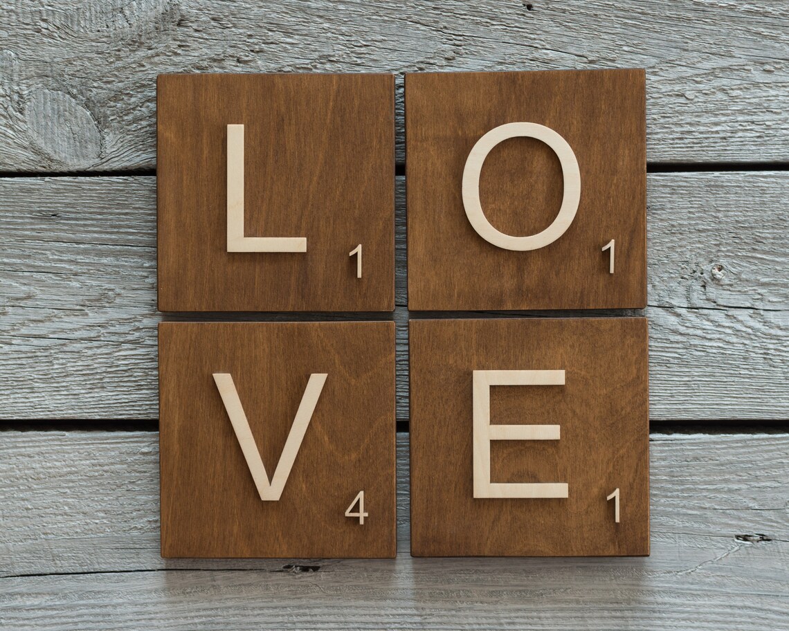 5.5 Large Scrabble Tiles Scrabble Wood Letters | Etsy