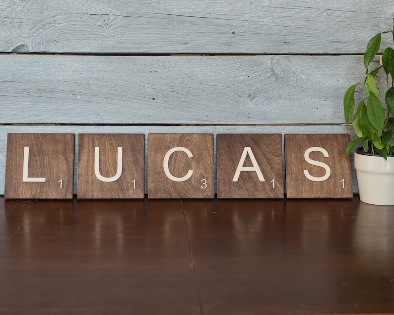 5.5 Large Scrabble Tiles Scrabble Wood Letters - Etsy