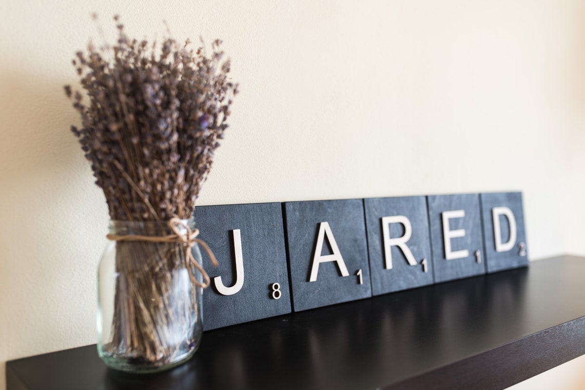 5.5 Large Scrabble Tiles Scrabble Tile Wall Art Letters | Etsy