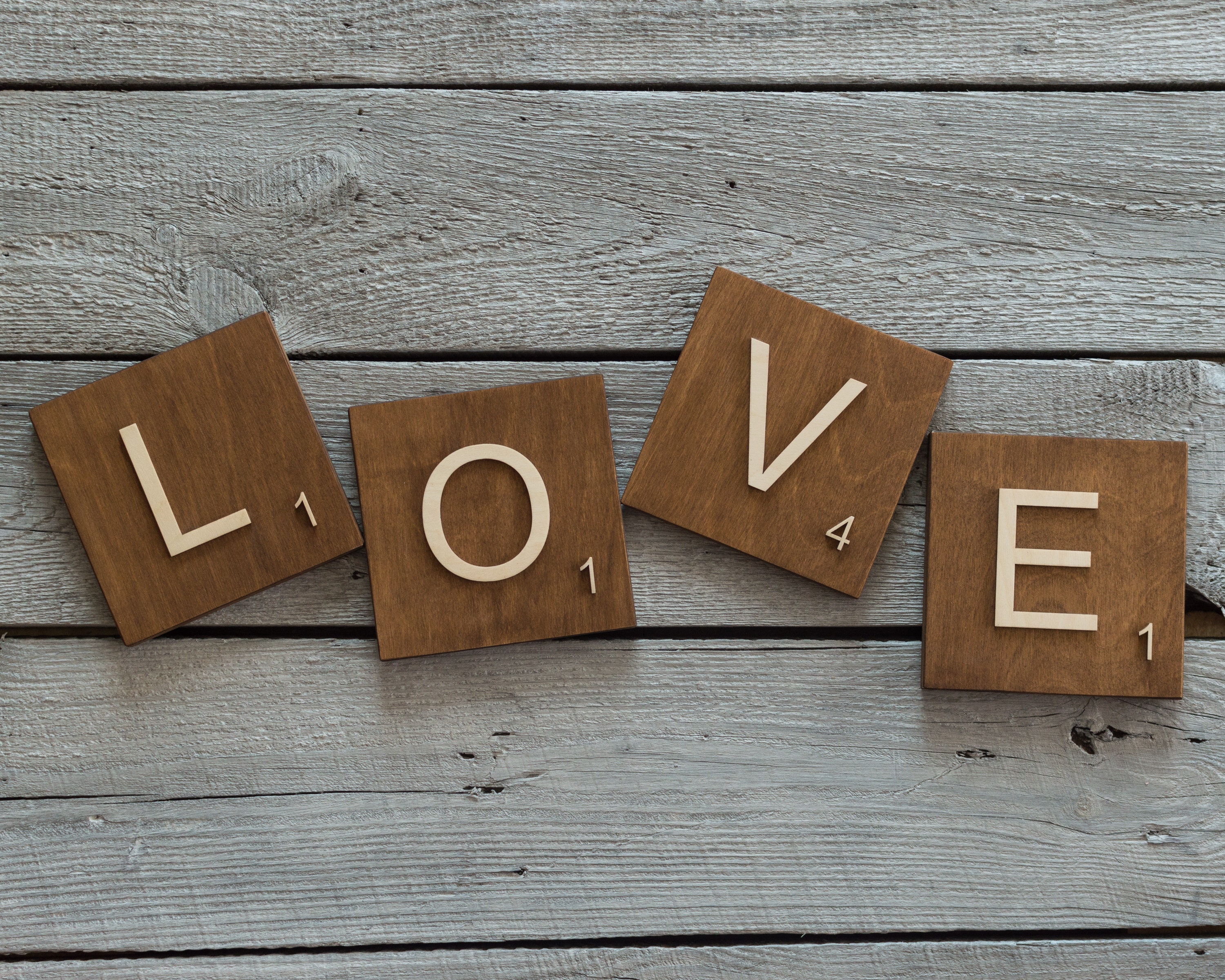 5.5" Large Scrabble Tiles, Scrabble Wood Letters, Scrabble Tiles ...