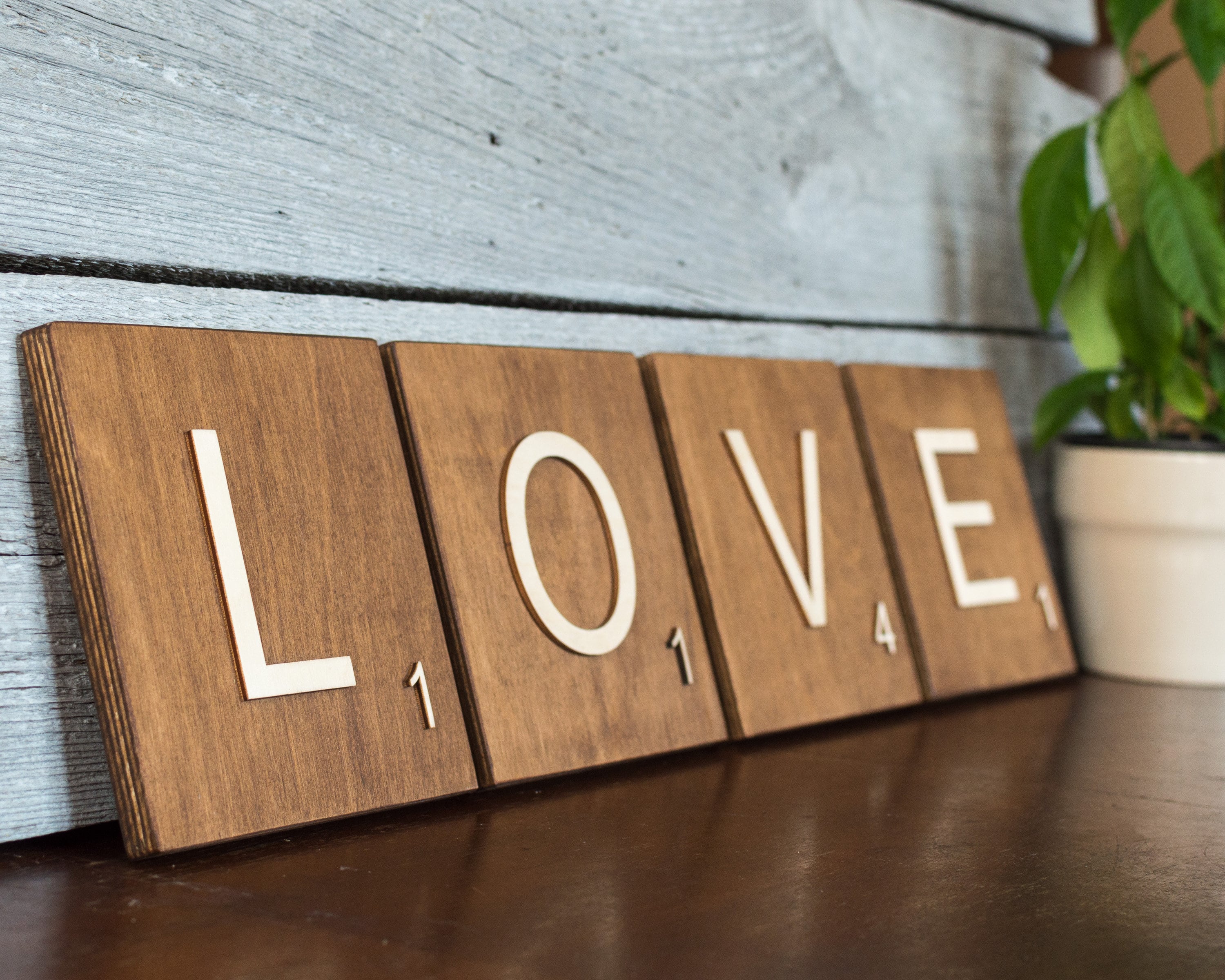 3.5 Large Scrabble Tiles Scrabble Wood Letters | Etsy